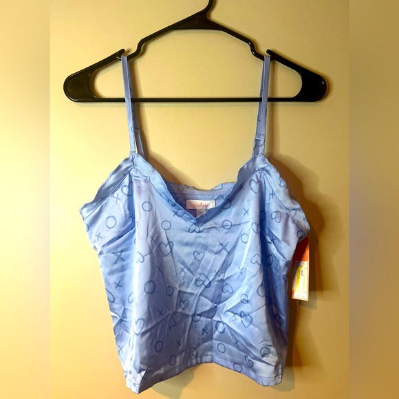 Colsie | Intimates & Sleepwear | Colsie Light Blue Xs Os Satin Scallop ...